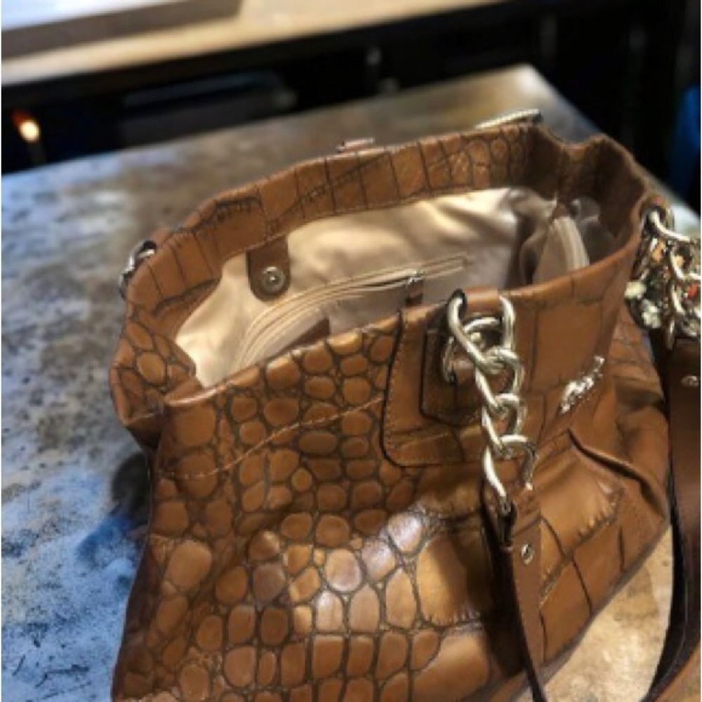 Coach Ashley Carryall Exotic Leather Purse - Gem